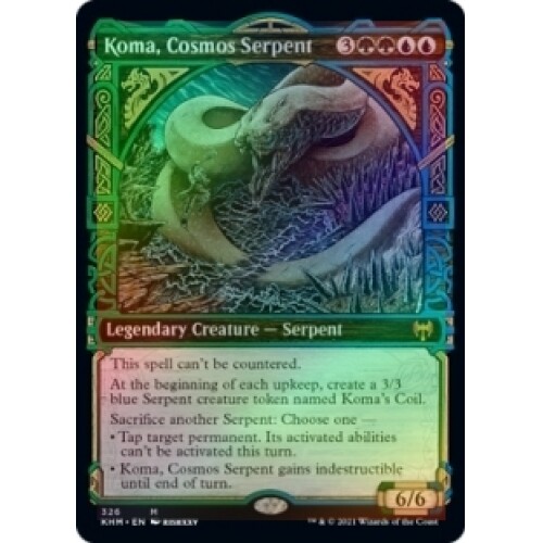Foil Koma, Cosmos Serpent (showcase) M/NM Magic: The Gathering MTG ...