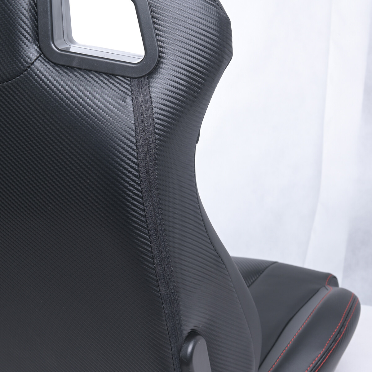 1 Pair Leather Racing Seats Reclinable W/2 Sliders Sport Bucket 2 Seat ...