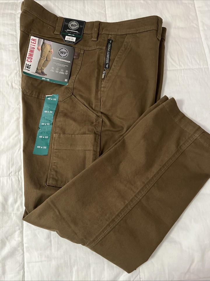 WP THE COMMUTER Weatherproof Men Pants 40Wx32L Stretch Fabric Flex ...