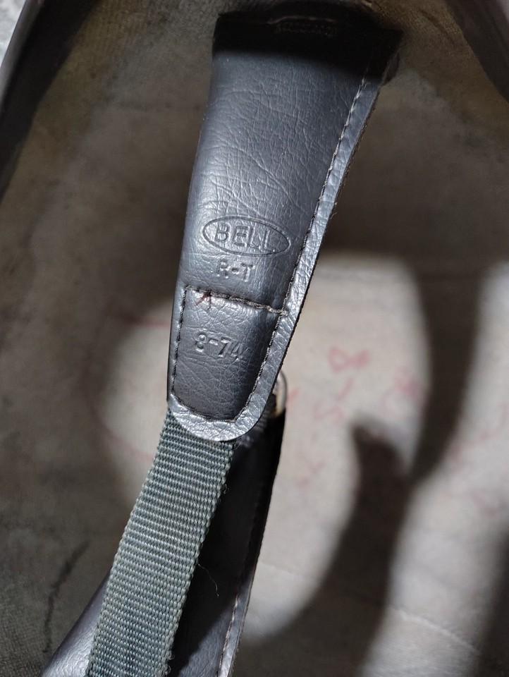 Bell RT White Vintage Motorcycle Helmet 1974 EXCELLENT Condition LOOK ...