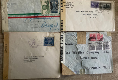 Postal History South America 8 WW2 Censor Covers to UK | eBay