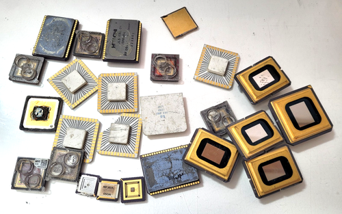 Gold! 11.5oz / 0.71Lbs Scrap No Pins CPU's for Precious Metals Recovery ...