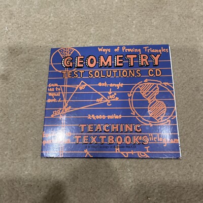 Geometry Test Solutions CD Teaching Textbooks | eBay