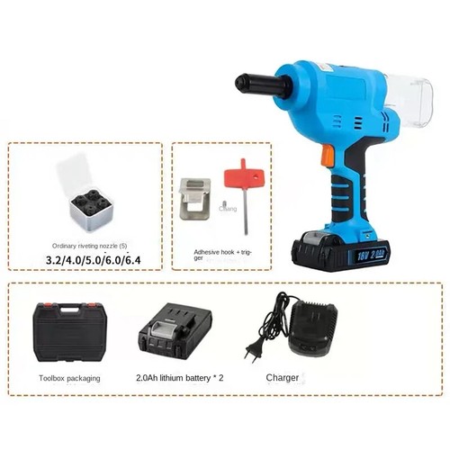 18V Brushless Motor Multi-Functional Automatic Rivet Nail Gun ...