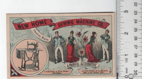 New Home Sewing Machine Or A Divorce Victorian Trade Card 3"x5" VTC ...