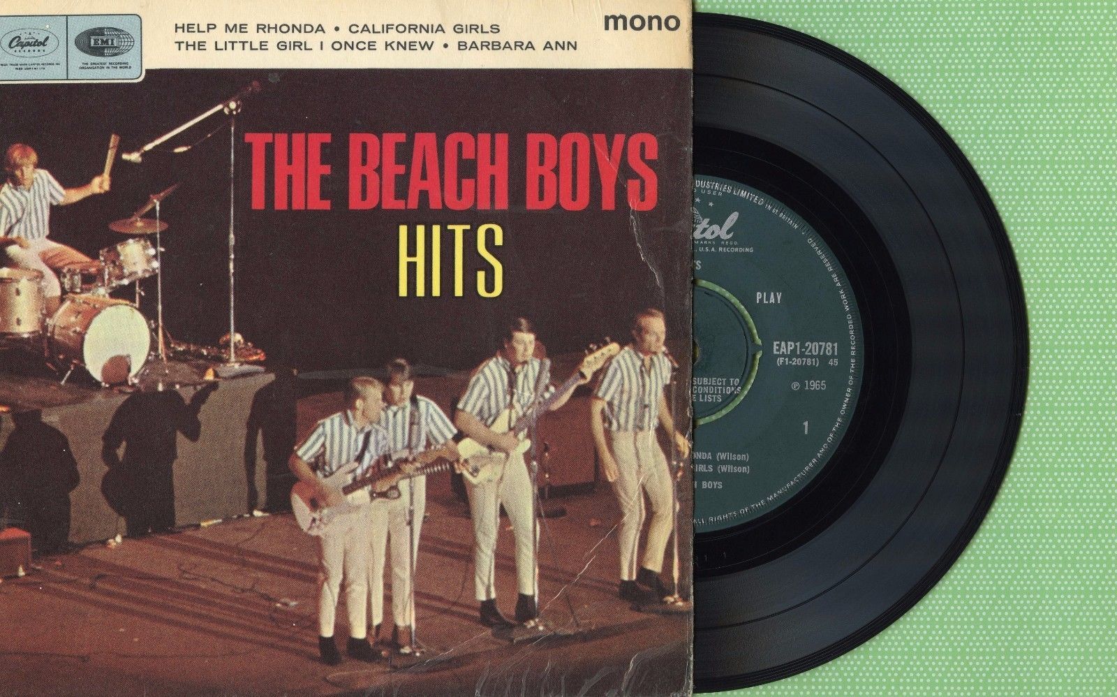 THE BEACH BOYS / Help Me Rhonda / CAPITOL EAP 1-20781 Press England ...