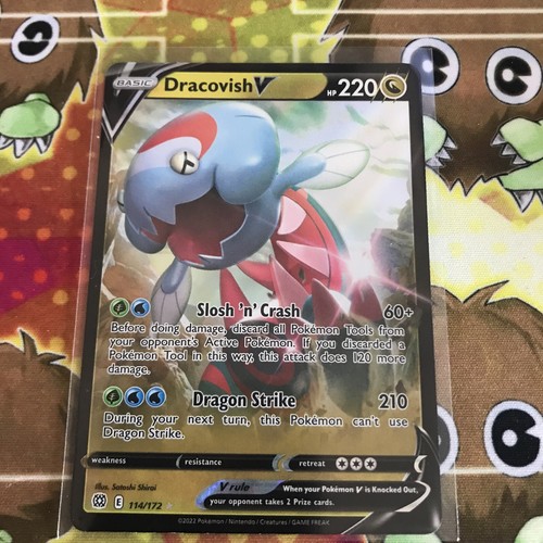 Dracovish V 114/172 Full Art Brilliant Stars Pokemon TCG Card NM-Mint ...