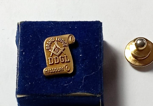 Vintage 10K Gold Masonic Grand Lodge DDGL Missouri Lapel Pin | eBay