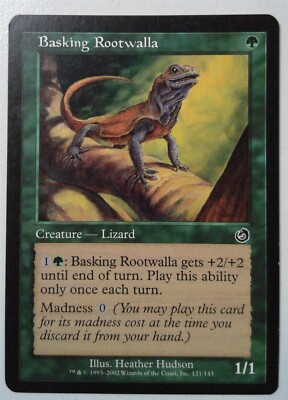 Basking Rootwalla *Common* Magic MtG x1 Torment MISCUT 2 (centering) | eBay