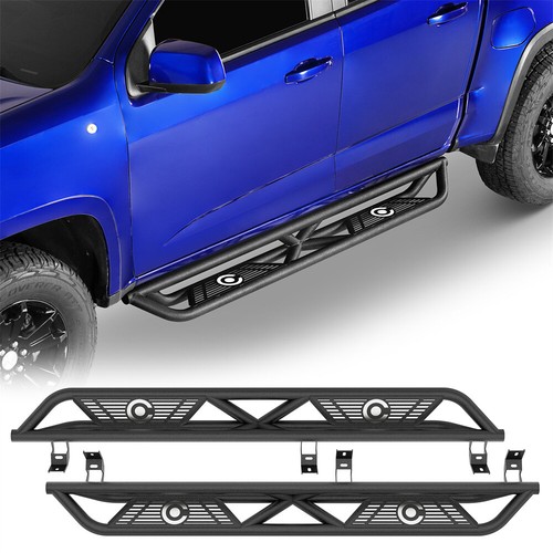2Pc Steel Side Steps Running Boards For 15-25 Chevy Colorado GMC Canyon ...