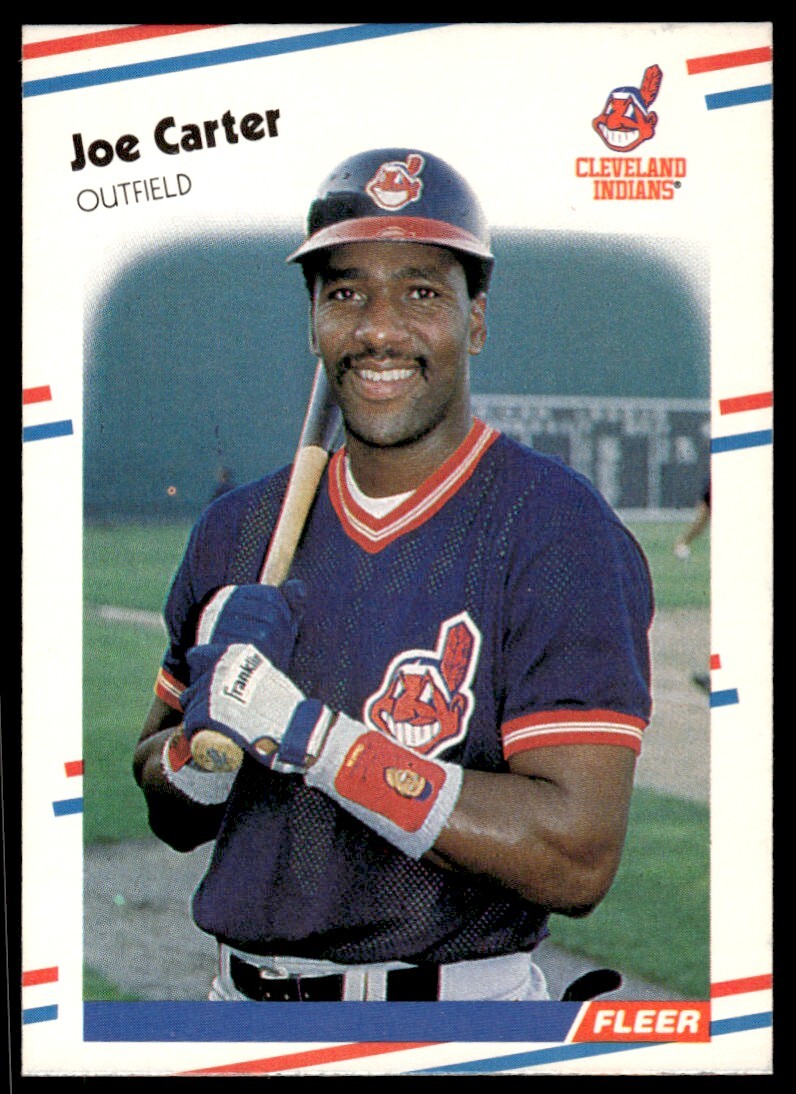 1988 Fleer Baseball Card Joe Carter Cleveland Indians #605 | eBay