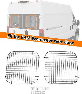 Van Window Safety Screens set for Ram Promaster Rear Door 2PCS carbon ...