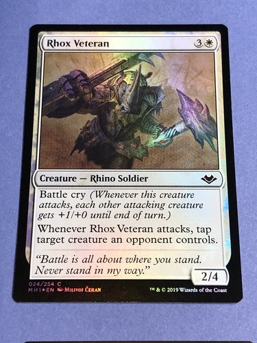 X1 FOIL RHOX VETERAN Modern Horizons Magic MTG | eBay