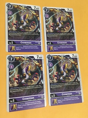 4x Crowmon EX4-056 U (Playset) Digimon CCG | Alternative Being Near Mint | eBay