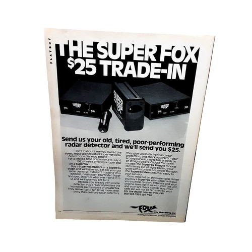 1982 Fox Radar Detector Original Print Ad vintage 80s | eBay