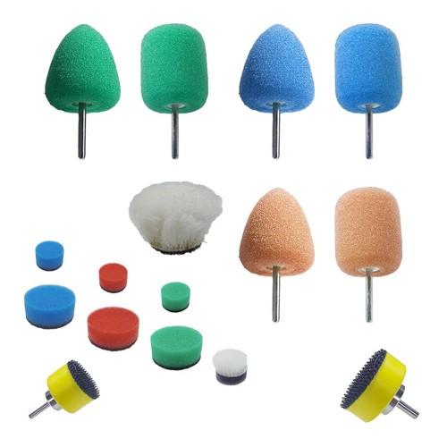 16PCS Mini Buffing Polishing Pads Kit, Yellow Sponge Detail Polisher ...