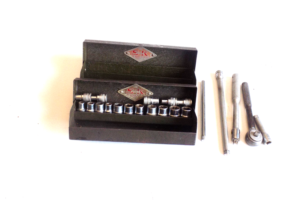 Vintage SK Tools Sherman Klove 1/4” Drive Socket Set W/ 2 cases sae | eBay
