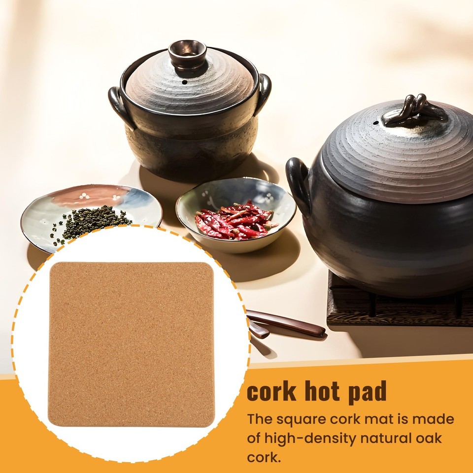 Cork Pad for Hot Dishes, 8 Inch Heat Brown J2M33785 | eBay UK