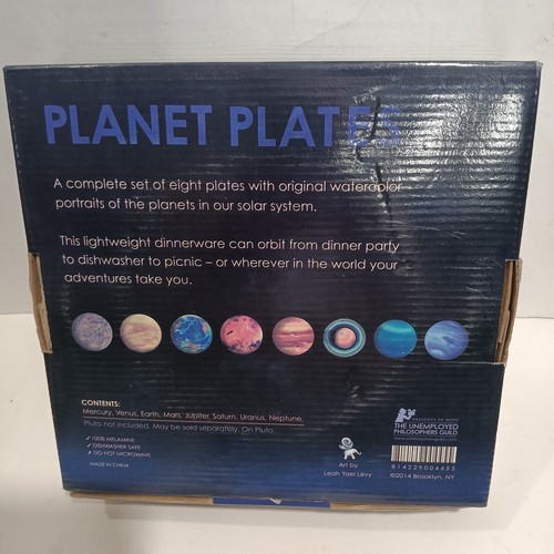 Set Of 8, 10" Melamine Planet Plates, Dinner Plates, Astronomy, Solar ...