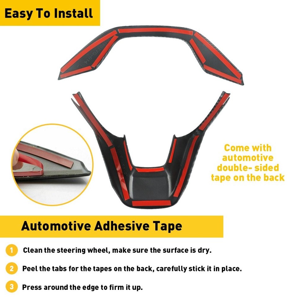 Carbon Fiber Steering Wheel Frame Cover Trim Accessories For Honda ...