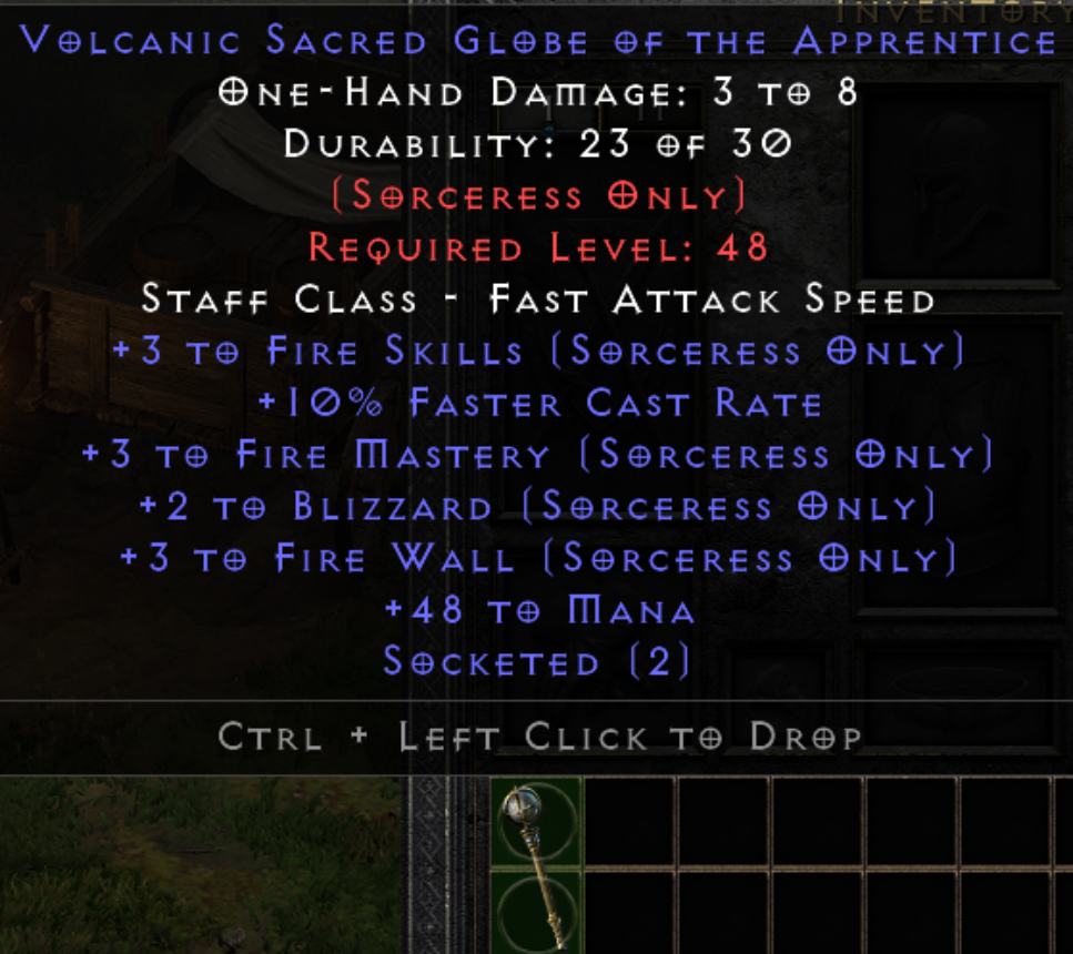 D2r magic orb 3fire skills 3fire wall 3fire mastery 10fcr 2bli 2s-non ...
