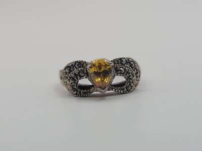 Masquerade Art Deco Inspired Vintage 4.7g Sterling Silver Size 8 Ring ...