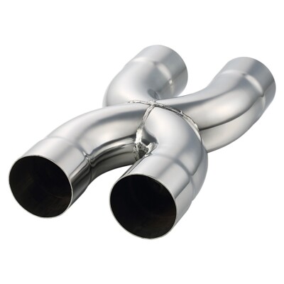 Stainless Steel Polished X-Pipe 2.5" Inlet 2.5" Outlet 12" Overall ...