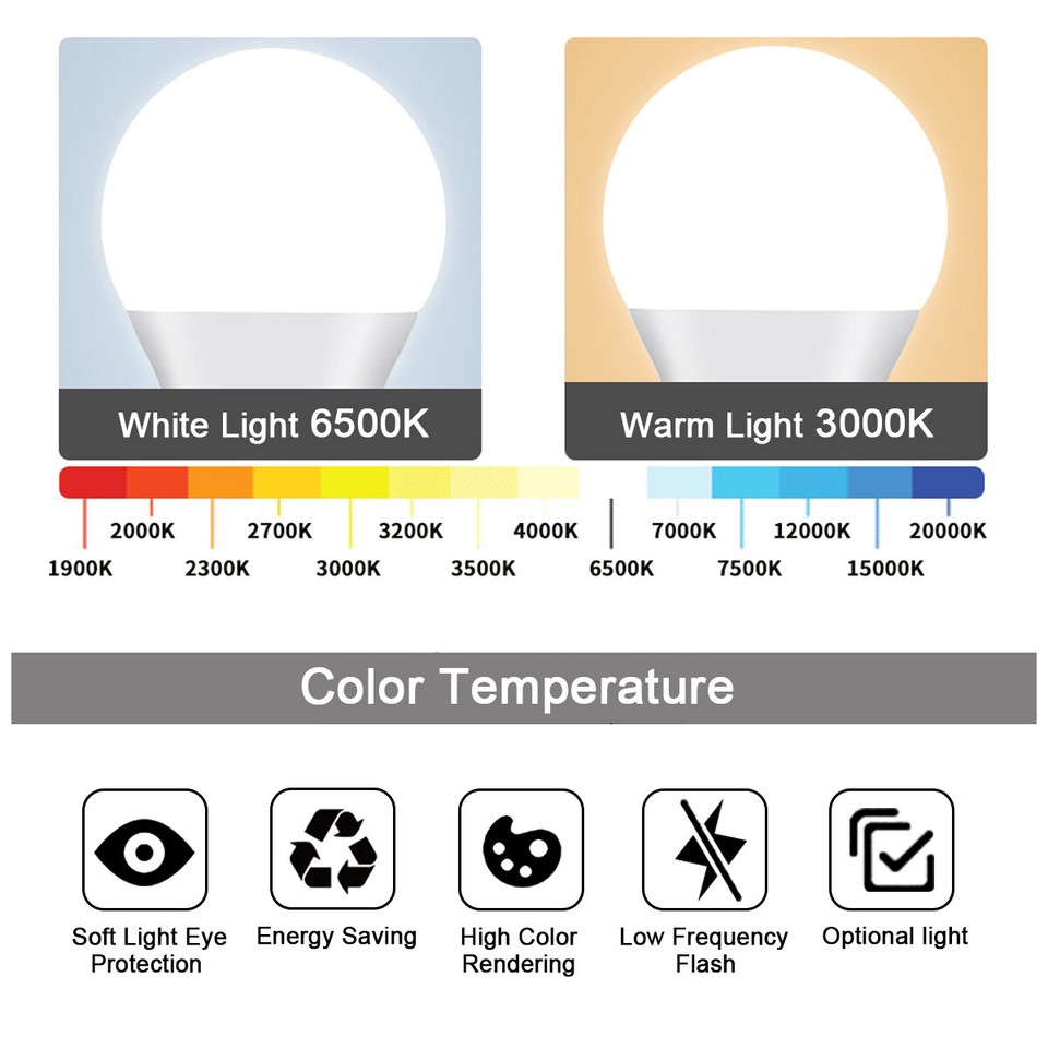 Pack of 6 ,E14 SES LED Golf Round Light Bulb 5W 6W 7W Cold White / Warm ...