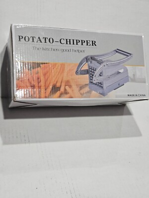 Potato Chipper Chip Chopper Cutter Slicer Maker & 2 Steel Edges 🍟 ...