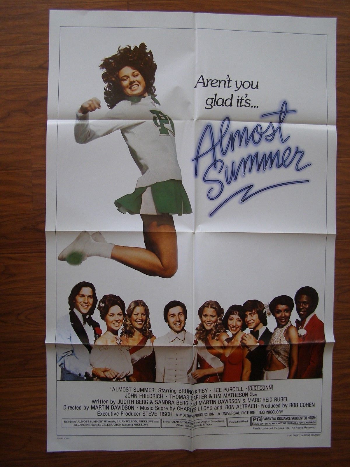 ALMOST SUMMER ORIGINAL MINT FOLDED MOVIE POSTER 1978 DIDI CONN BEACH ...
