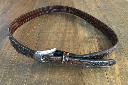 Cavender 100% Genuine Leather Belt Western Brown Color Size 42 | eBay