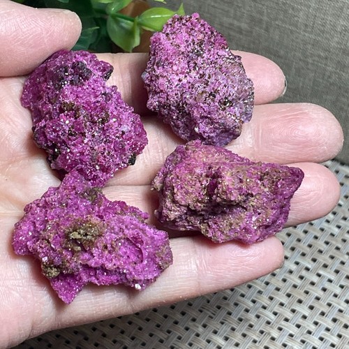 4pcs Ruby Red Corundum Rough Crystal Mineral Specimen, Afghanistan 65g ...