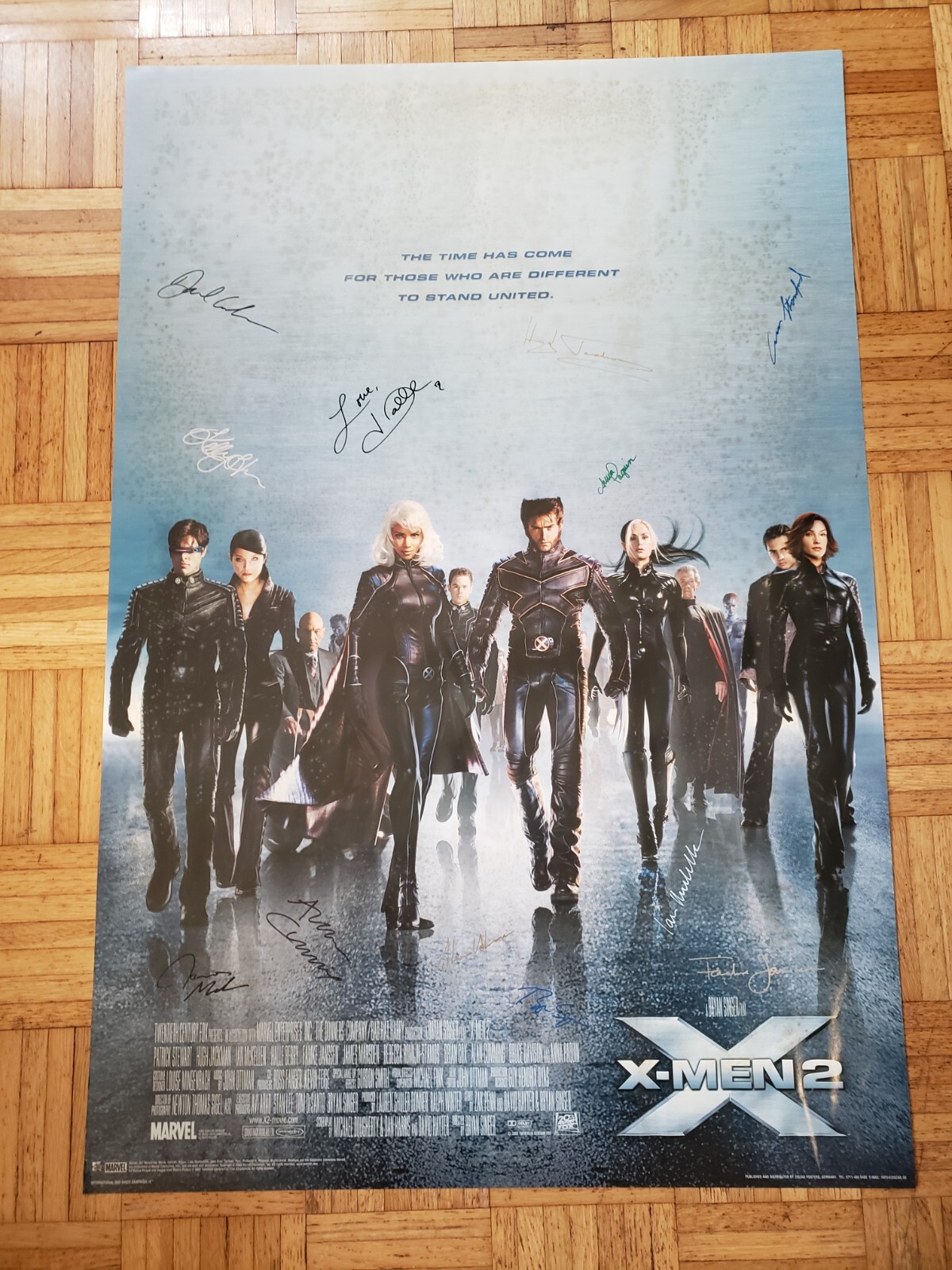 X-MEN 2 Original 27x40 SS Autographed Jackman Berry McKellen Janssen ...
