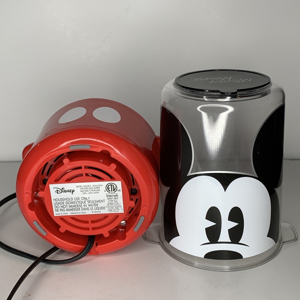 Disney Mickey Mouse Popcorn Popper, Red Model # DCM-60CN Pre Owned | eBay