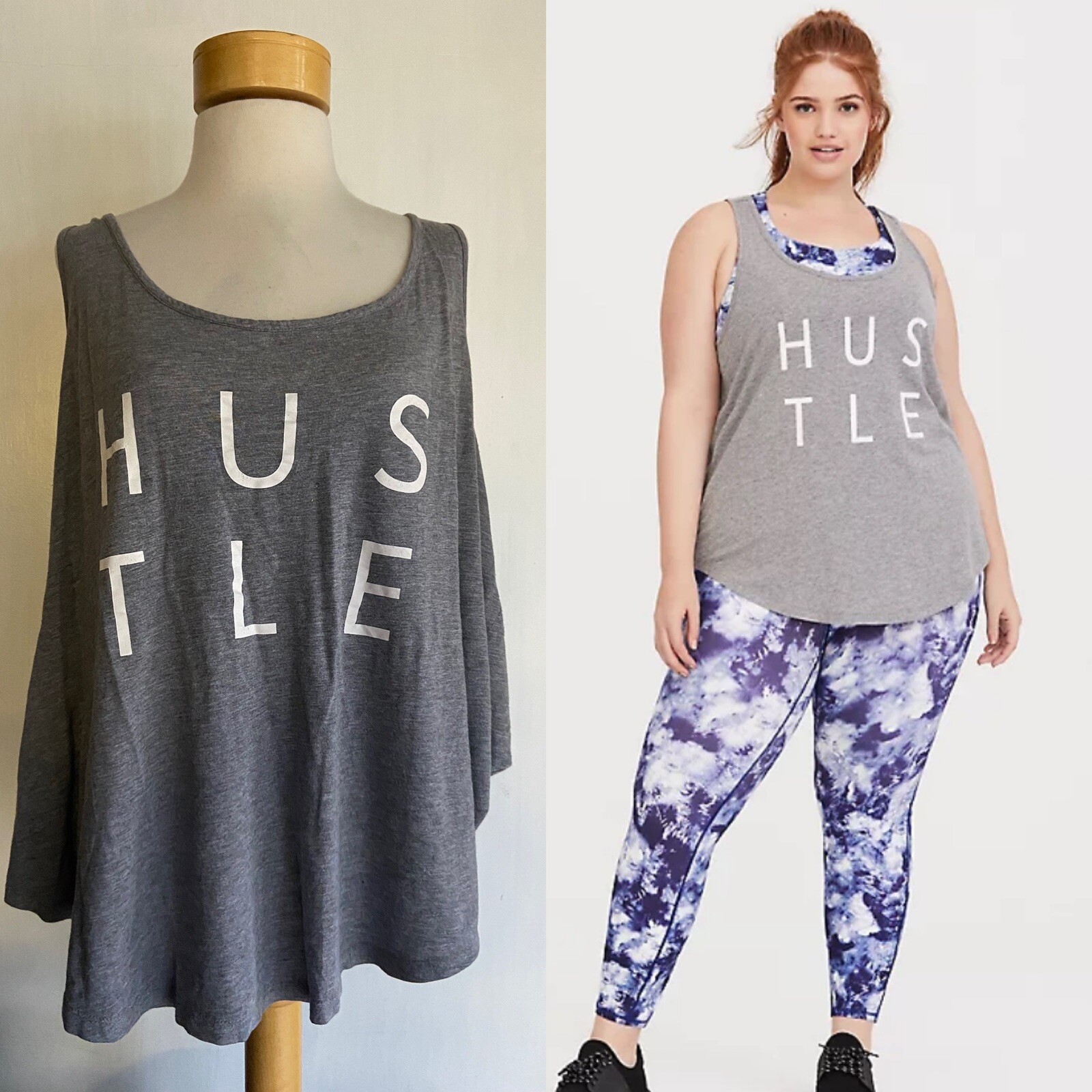 TORRID Active Grey "Hustle" Racerback Tank Top Women's Plus Size 3X | eBay