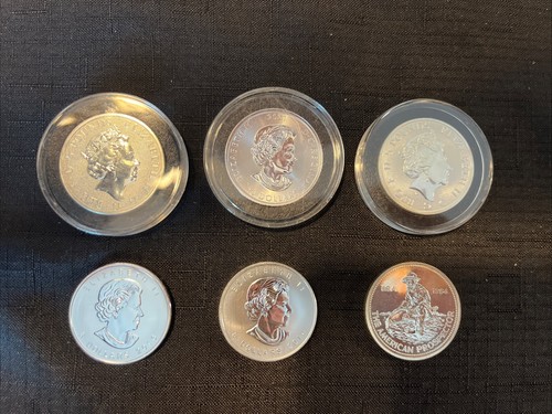 Lot of (6) different - Silver Coins .999 Silver From Around The World ...