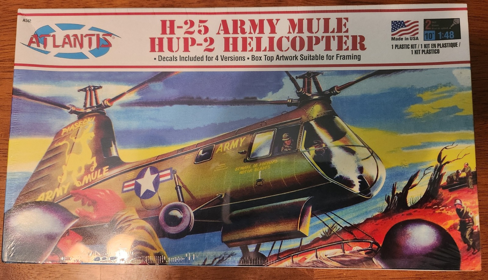 ATLANTIS 1:48 SCALE H-25 Army Mule HUP-2 Helicopter Model Kit #502~New ...