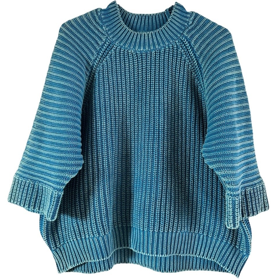 Anthropologie Maeve Mackenzie Sweater Raglan Pullover Crew Neck Cotton ...