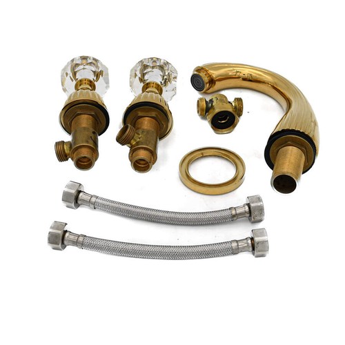 Sherlee Wagner Gold and Crystal Luxury Basin Faucet Set | eBay