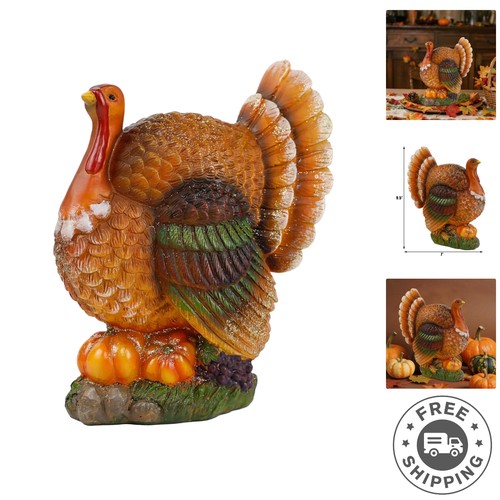 Charming Thanksgiving Turkey Centerpiece - Handcrafted Resin Decor for ...