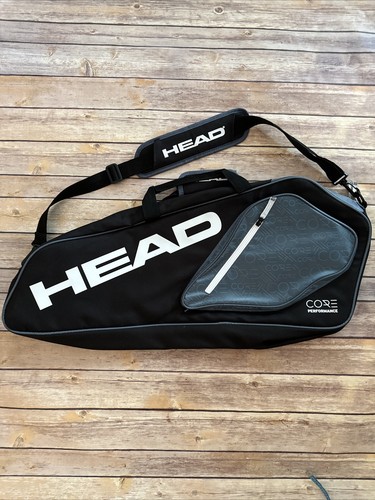 NEW Head Core 3R Pro Tennis Racquet Bag Black/White/Blue with Shoulder ...