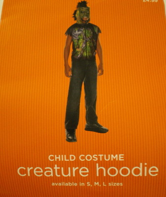 Child CREATURE COSTUME L 8 10 Mohawk HOODIE Mask SCARY | eBay