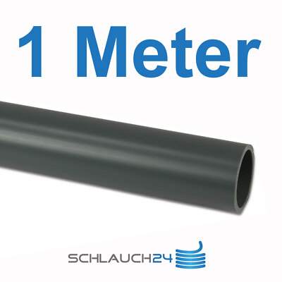 PVC-U Rohr Druckrohr Kleberohr für PVC Fittings PN 10 Bar ohne Muffe ...