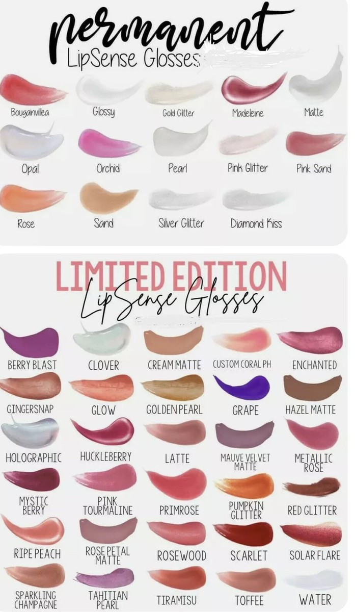 Lipsense By Senegence Color Chart