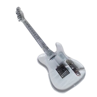 Acrylic tele 6 strings electric guitars fixed bridge with blue lights ...