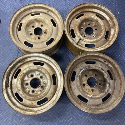 Set Chevelle Impala SS rally wheels 15x6 DC Code Kelsey Hayes 396 350 ...