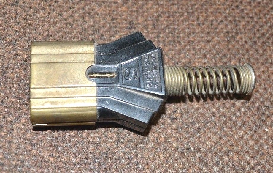 APPLIANCE CORD END 2-Prong VINTAGE Bakelite & Brass 5A 250V 10A 125V ...