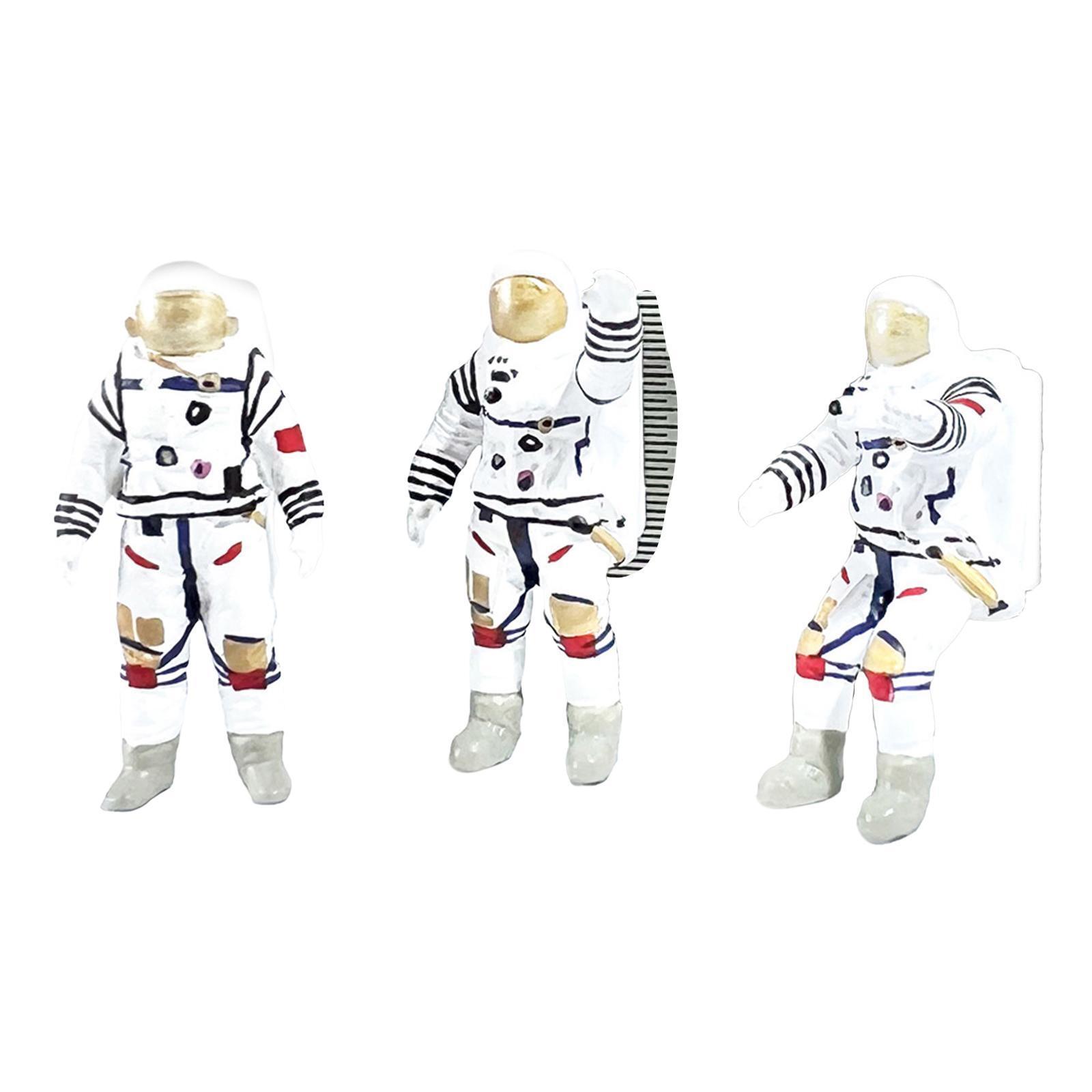 3x 1/64 Scale Astronaut Figurines Mini Astronaut Toys Miniature ...