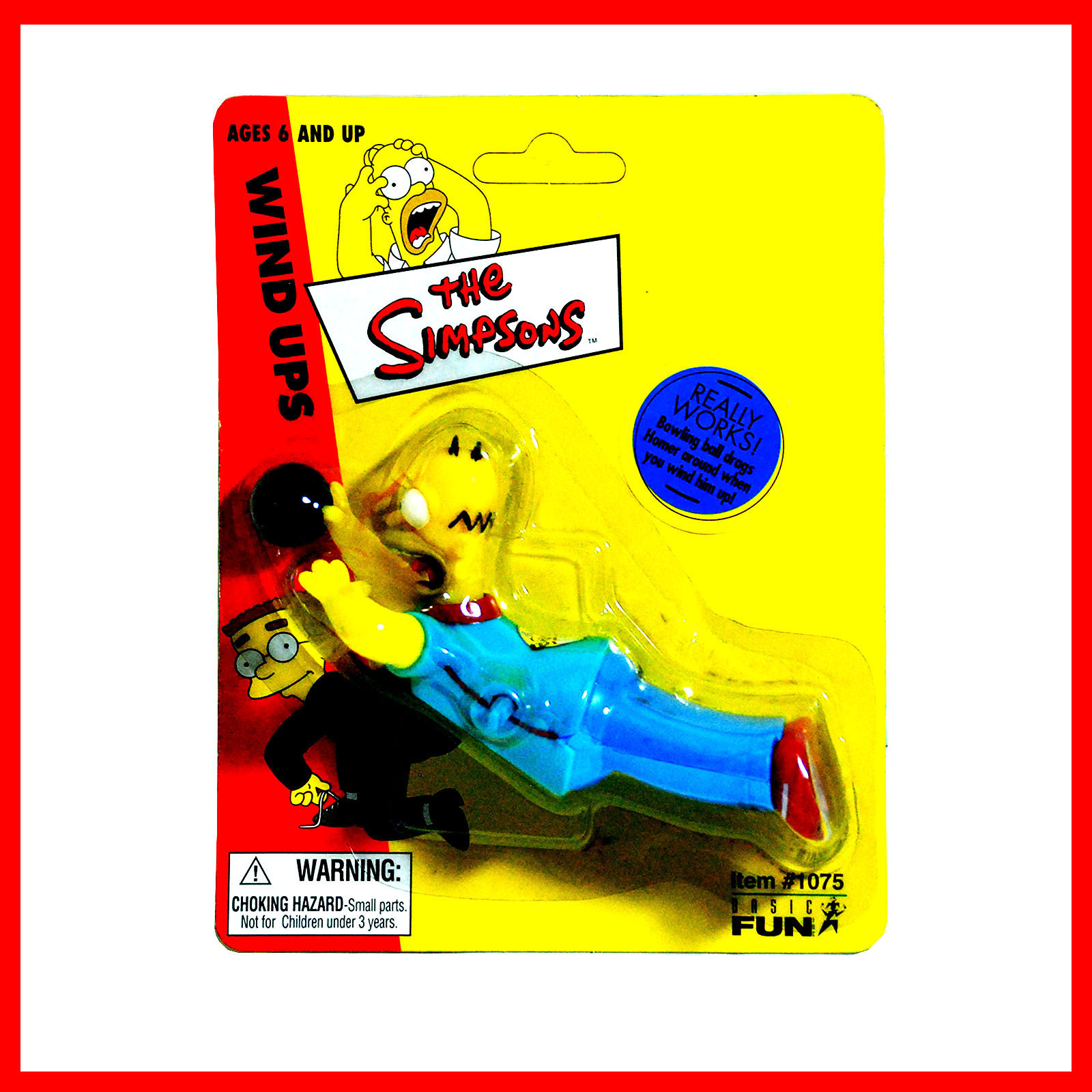 The Simpsons Bowling Homer Series 1 Wind Up Basic Fun Factory Sealed ...