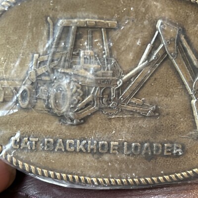 Caterpillar Tractor CO Backhoe Loader Tractor 1985 Belt Buckle Cat ...